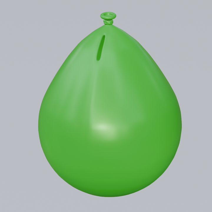 3D Printable Balloon piggy bank by oz tzemach