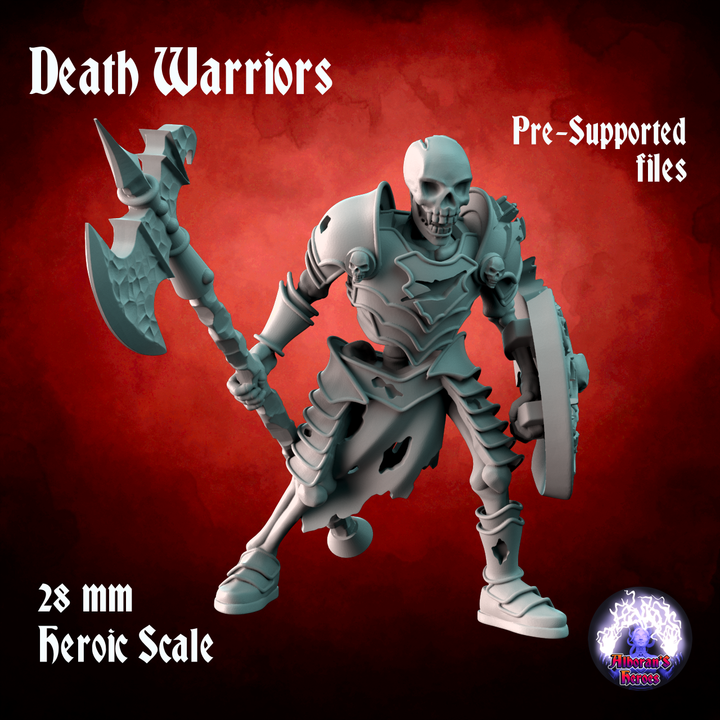 3D Printable Death warriors - Halberd pose2 by Alboran's Heroes