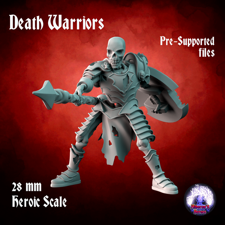 3D Printable Death warriors - Pike pose3 by Alboran's Heroes