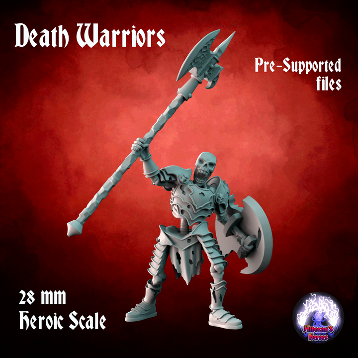 3D Printable Death warriors - Halberd pose8 by Alboran's Heroes