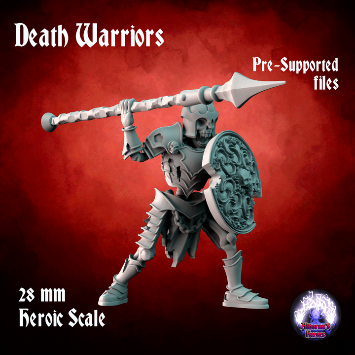 3D Printable Death warriors - Pike pose10 by Alboran's Heroes
