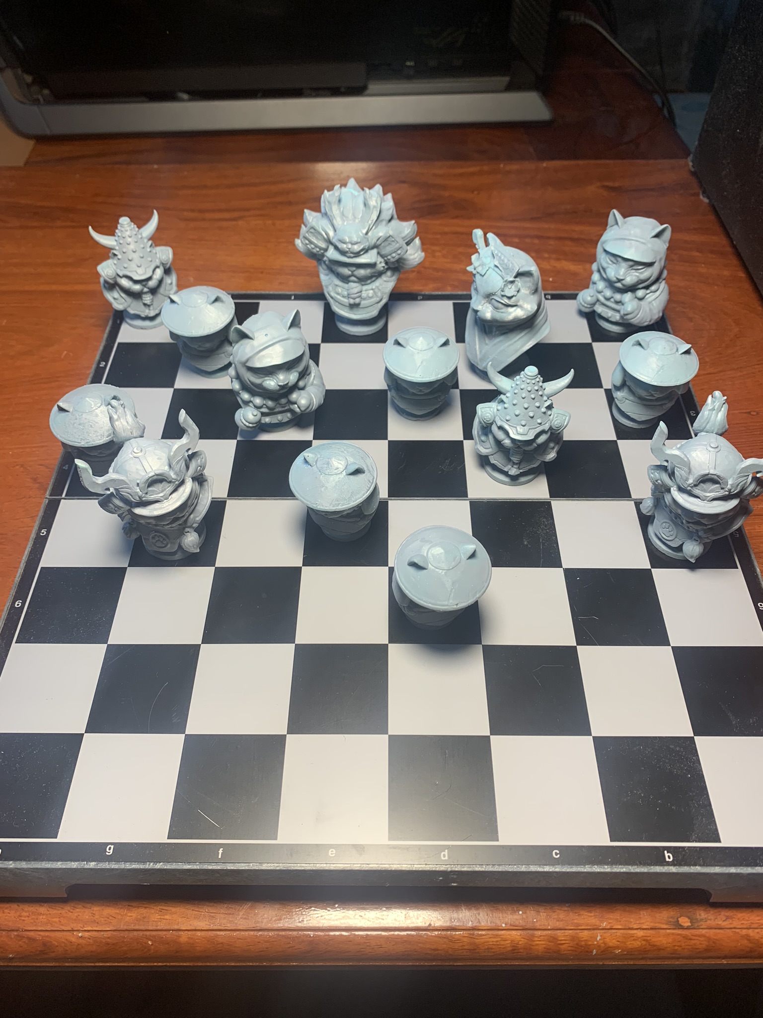 3D Printable Chess Cat Samurai by Art of V