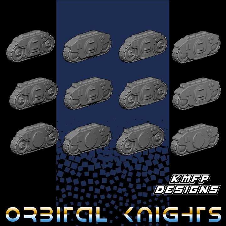 3D Printable Orbital Knights II - APC / AFV by KMFP Designs