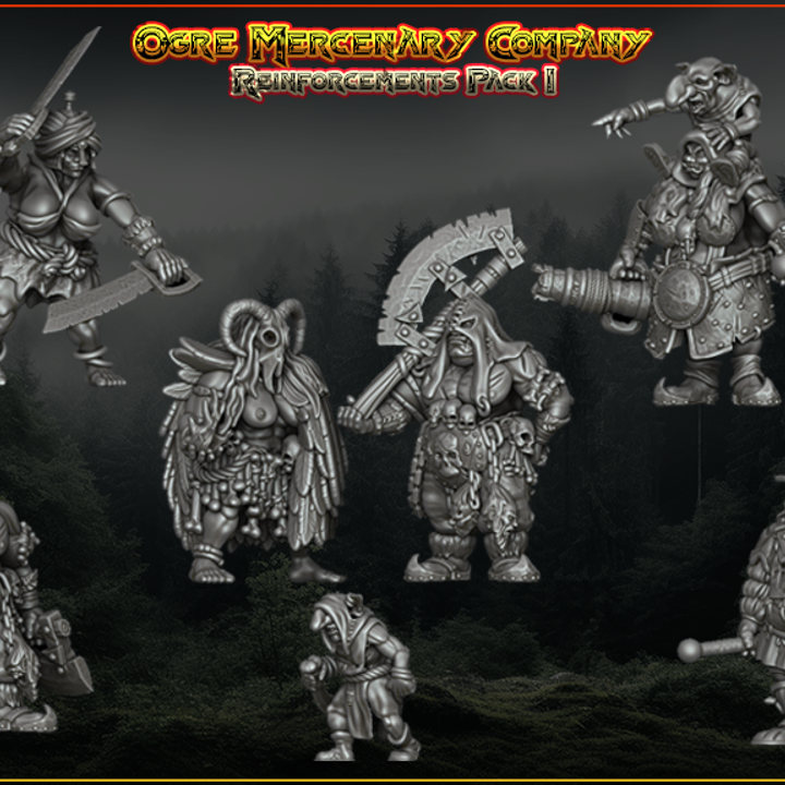 3D Printable Ogre Reinforcements Pack I by Infernal Miniatures