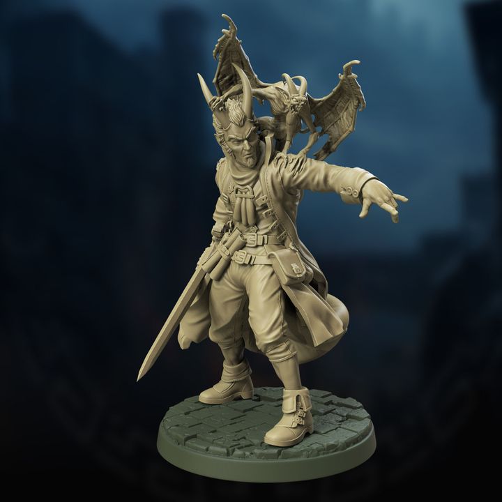 3D Printable Azaroth Hex Harbinger, Tiefling Warlock by Crippled God ...