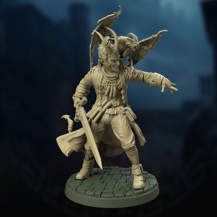 3D Printable Azaroth Hex Harbinger, Tiefling Warlock by Crippled God ...