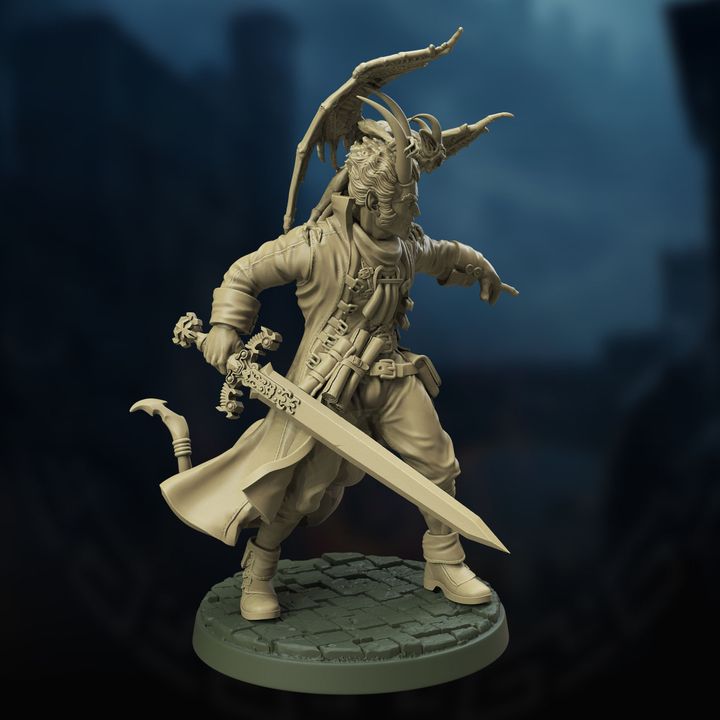 3D Printable Azaroth Hex Harbinger, Tiefling Warlock by Crippled God ...