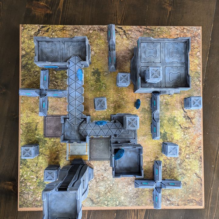 3D Printable Sci-Fi Alien Outpost Terrain Collection - 28mm 32mm ...