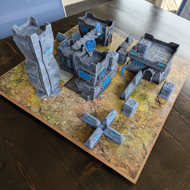 3D Printable Sci-Fi Alien Outpost Terrain Collection - 28mm 32mm ...