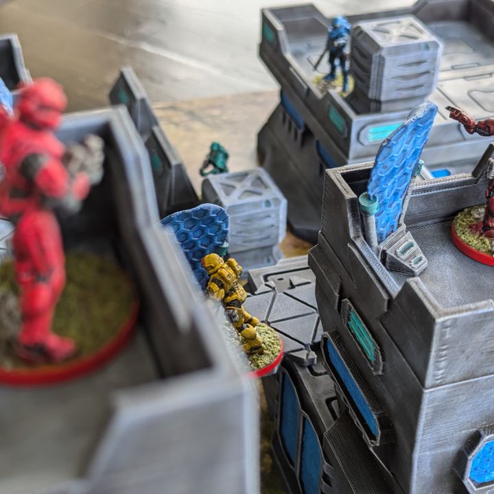 3D Printable Sci-Fi Alien Outpost Terrain Collection - 28mm 32mm ...