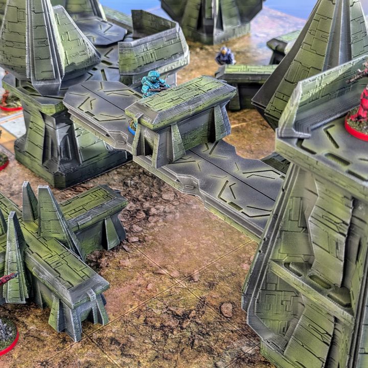 3D Printable Sci-Fi Alien Structure Terrain Collection - 28mm 32mm ...