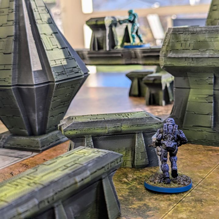 3D Printable Sci-Fi Alien Structure Terrain Collection - 28mm 32mm ...