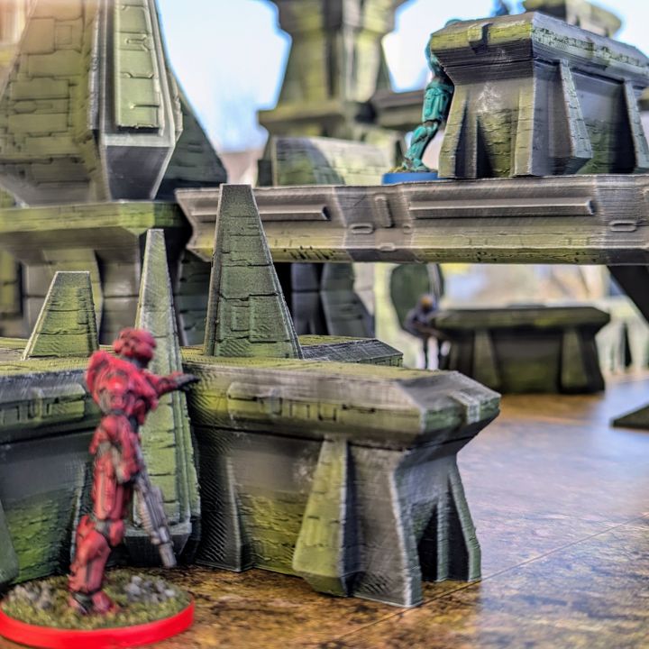 3D Printable Sci-Fi Alien Structure Terrain Collection - 28mm 32mm ...