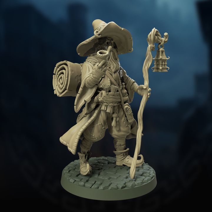 3D Printable Eldrin, the Loreseeker, Human Wizard by Crippled God Foundry