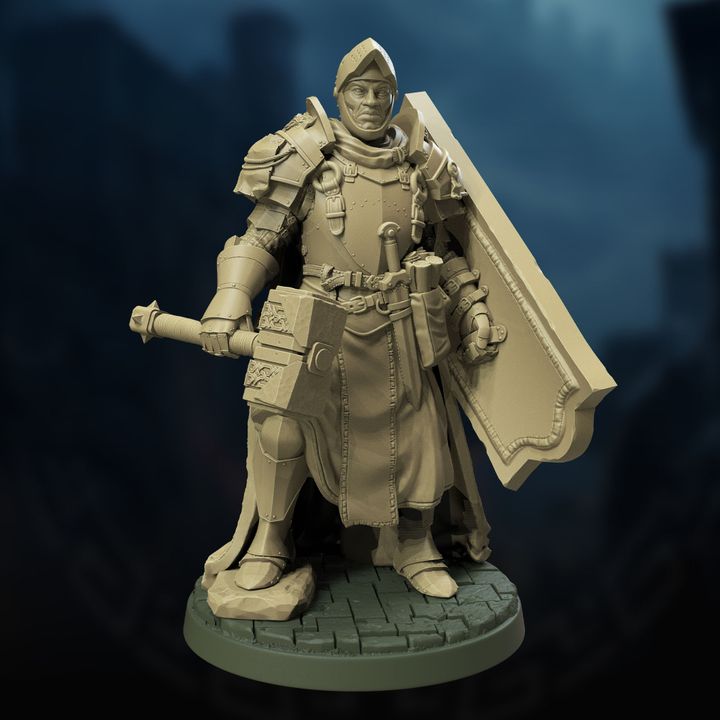 3D Printable Sir Garrick Lightbringer, Templar by Crippled God Foundry