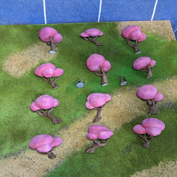 3D Printable 15mm Scale Stylized Cherry Blossom Trees - Perfect for ...