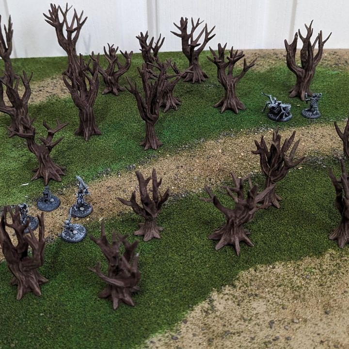 3D Printable Collection of Bare Dead Trees - 15mm Scale and Magnet ...