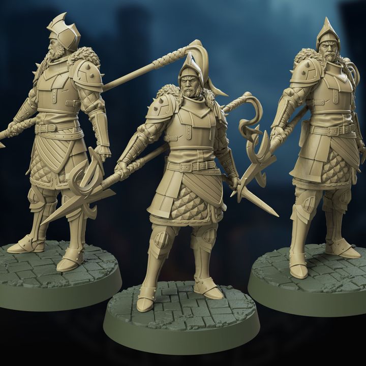 3D Printable Silver Blades, Human Guards by Crippled God Foundry