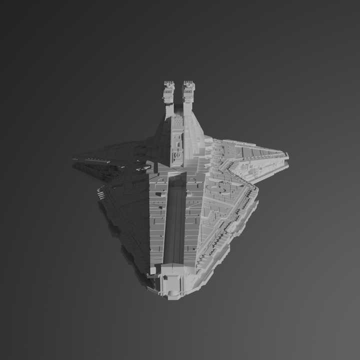 3D Printable Sentor class Republic attack cruiser by Robbes Workshop