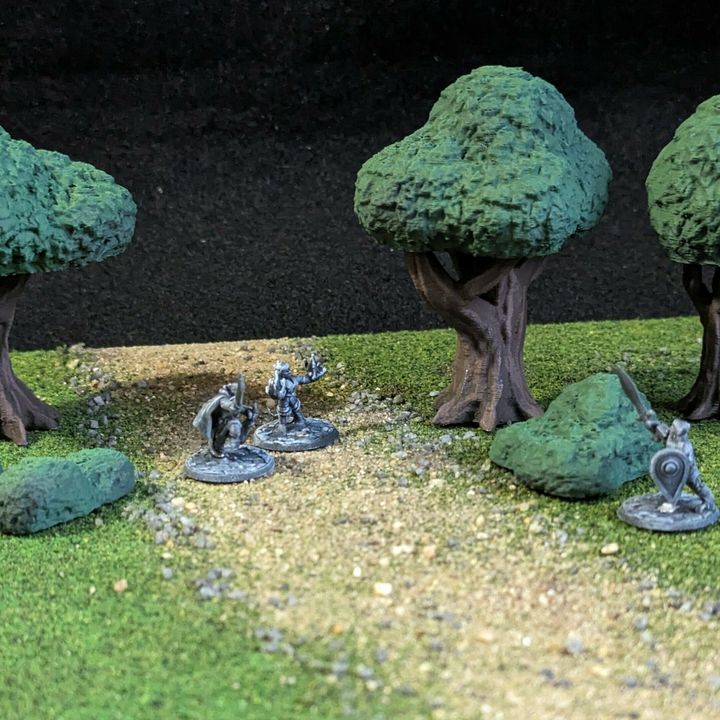 3D Printable Collection of Trees and Bushes - 15mm Scale and Magnet ...