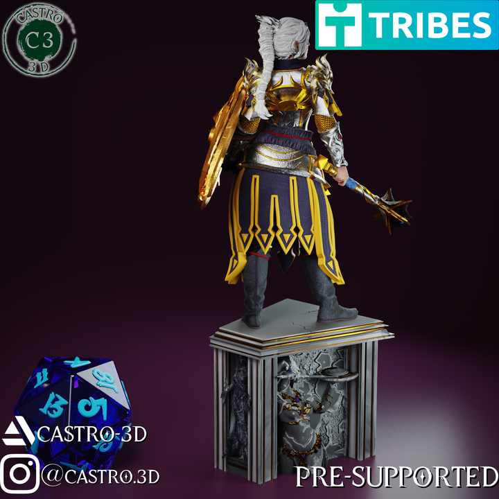 3D Printable Cleric of Shar - tabletop miniature by Castro3D