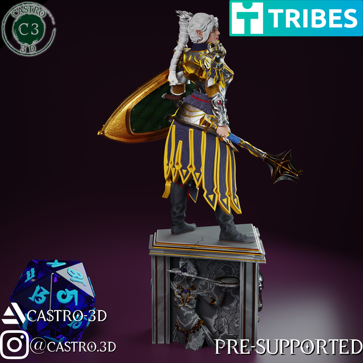 3D Printable Cleric of Shar - tabletop miniature by Castro3D