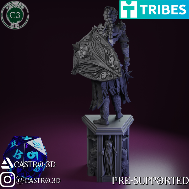 3D Printable Cleric of Shar - tabletop miniature by Castro3D