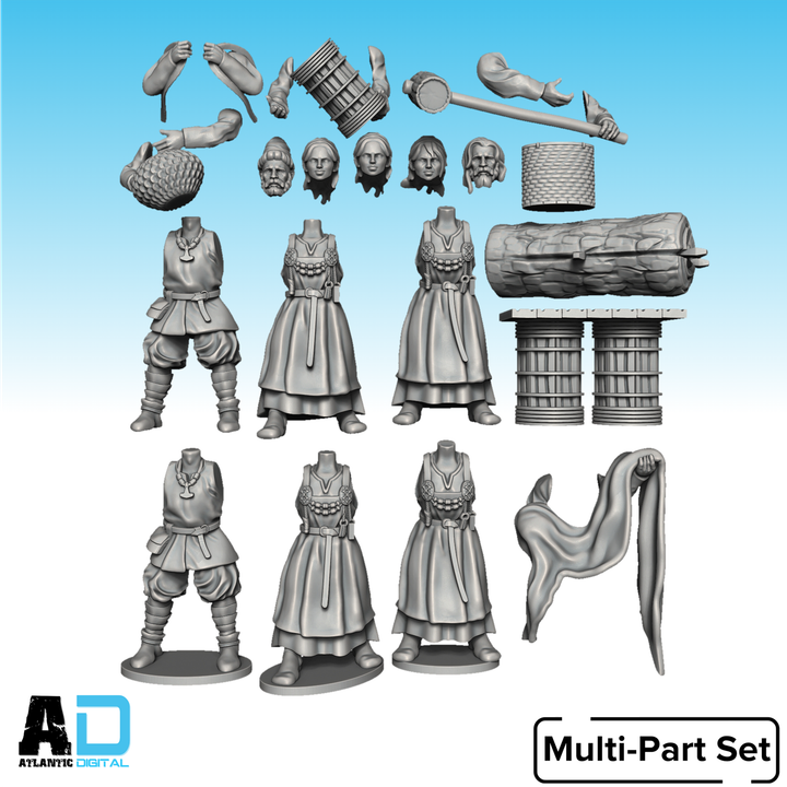 3D Printable Norse Villagers by Wargames Atlantic