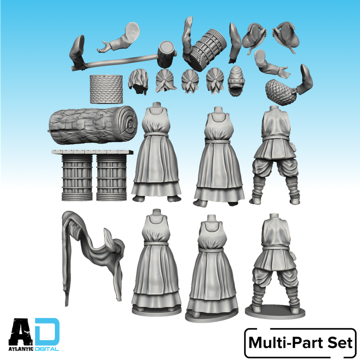 3D Printable Norse Villagers by Wargames Atlantic