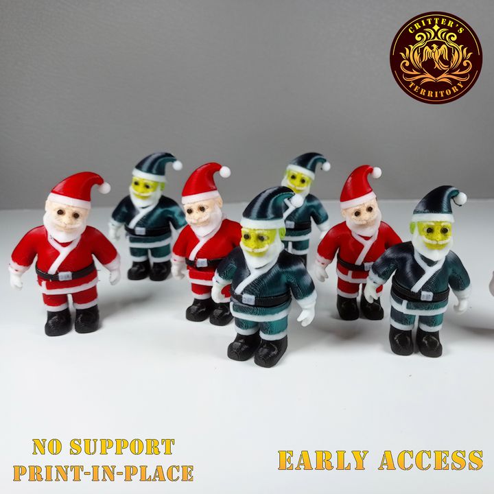 3D Printable Flexi Mini Santa Claus | Christmas Special | No support ...