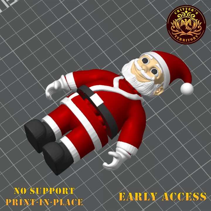 3D Printable Flexi Mini Santa Claus | Christmas Special | No support ...