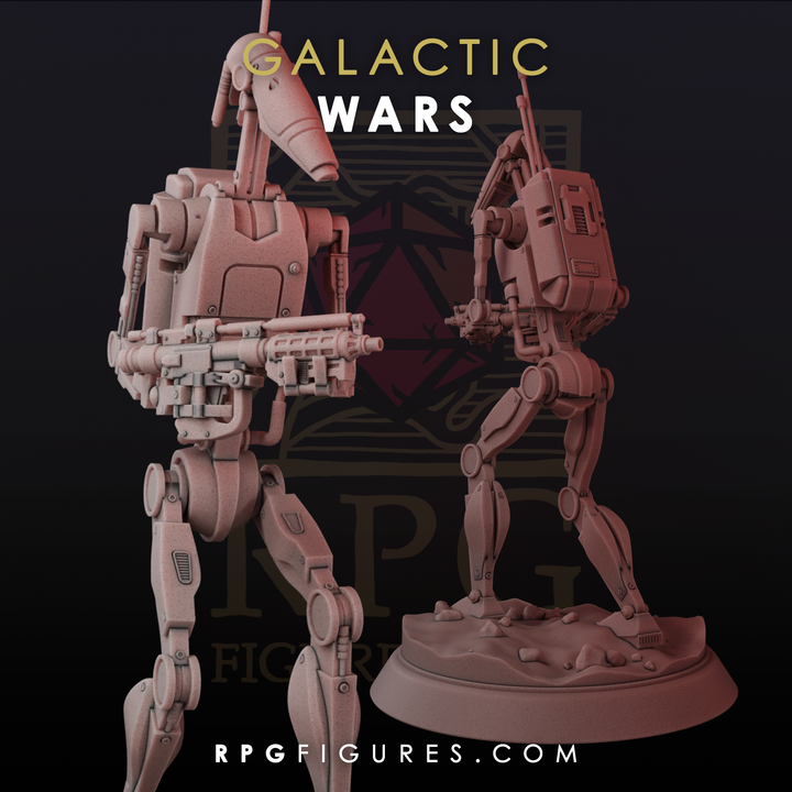 3D Printable Galactic Wars | T1 Combat Automaton by RPG Figures