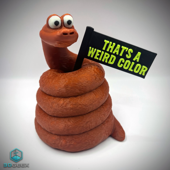 3D Printable Judgmental Snake by 3DGeex