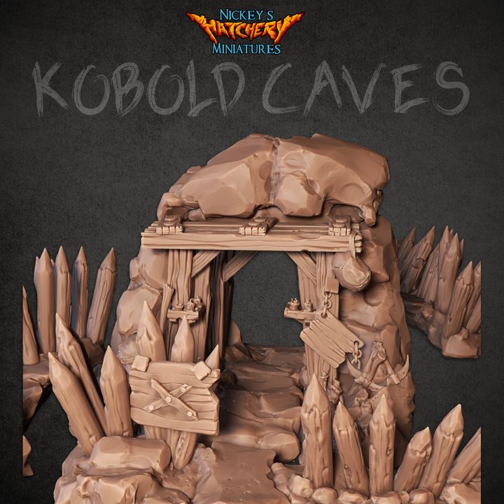 3D Printable The Kobold Caves, Chapter 1 - At The Entrance! by Nickey's ...