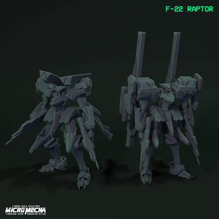 3D Printable F-22 Raptor TSF by MicroMecha