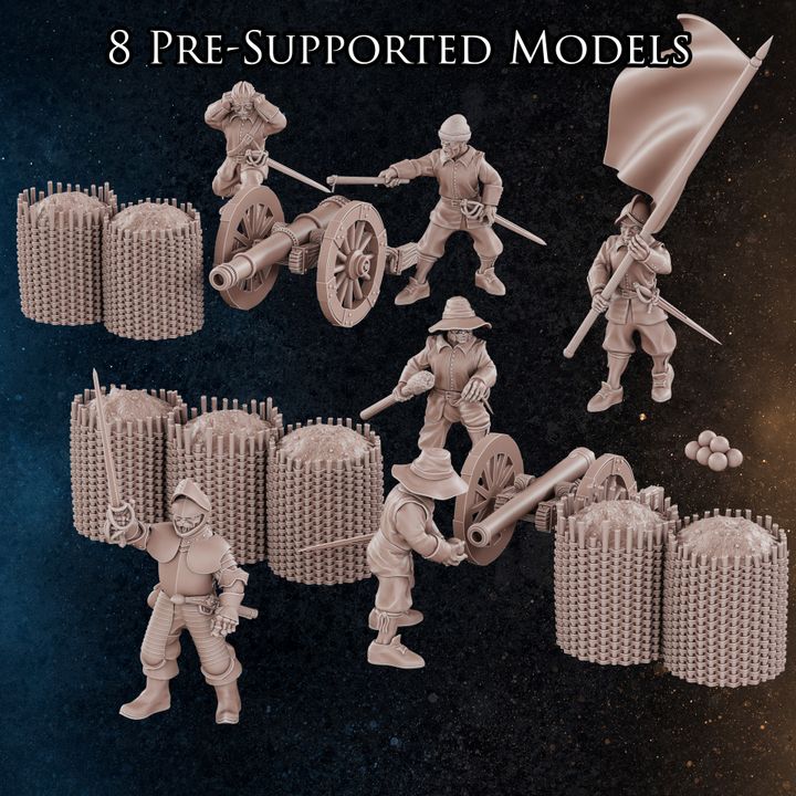 3D Printable Artillery - English Civil War - Pike & Shot by Productions ...