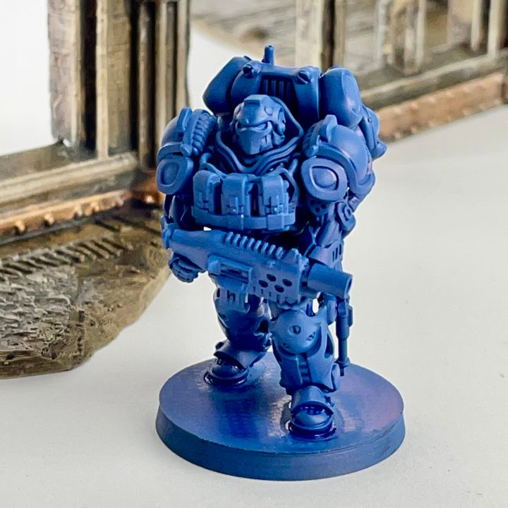3D Printable Heavy Unit Space Aggressor Marine by QuestWagon