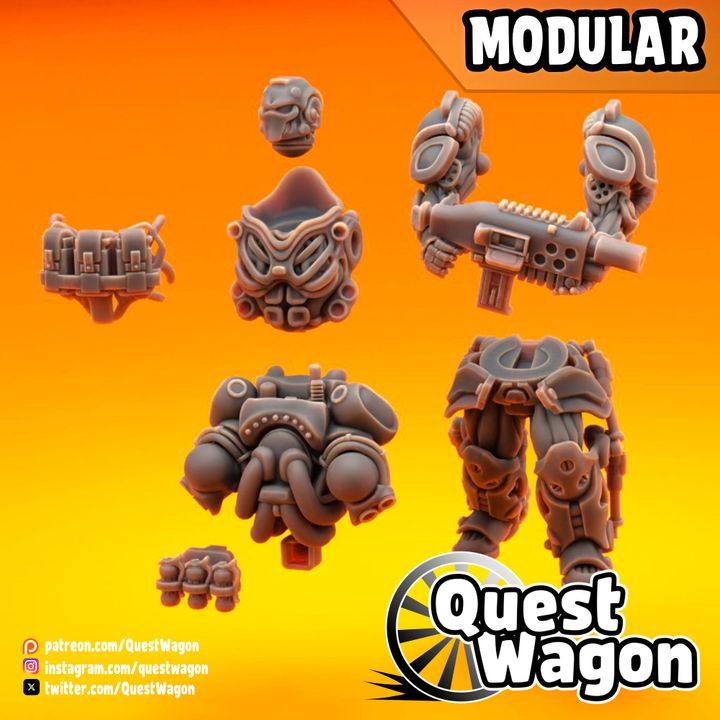 3D Printable Heavy Unit Space Aggressor Marine by QuestWagon