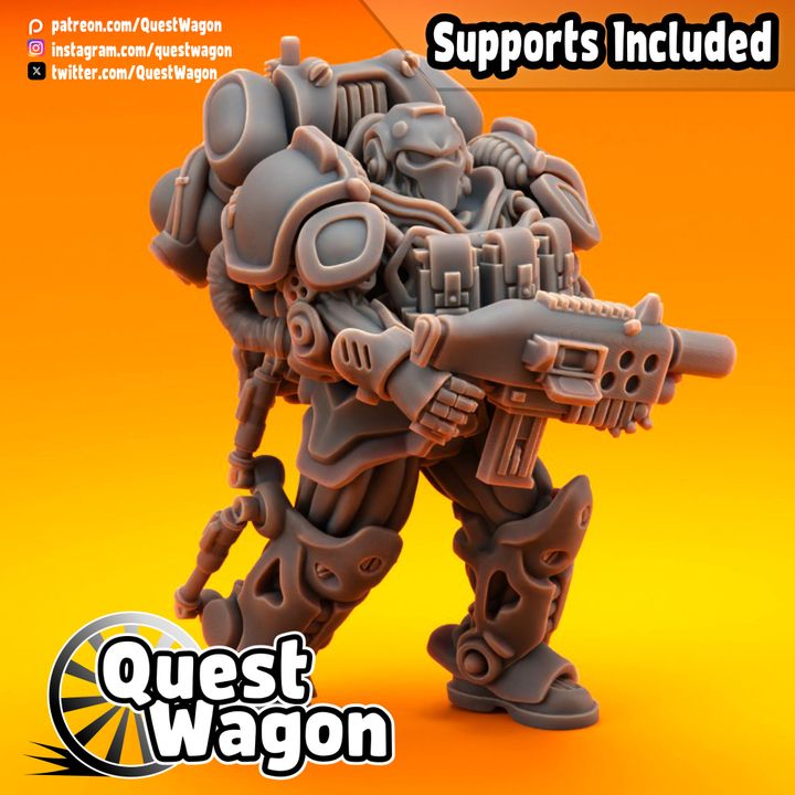 3D Printable Heavy Unit Space Aggressor Marine by QuestWagon
