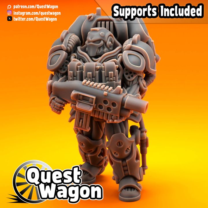 3D Printable Heavy Unit Space Aggressor Marine by QuestWagon