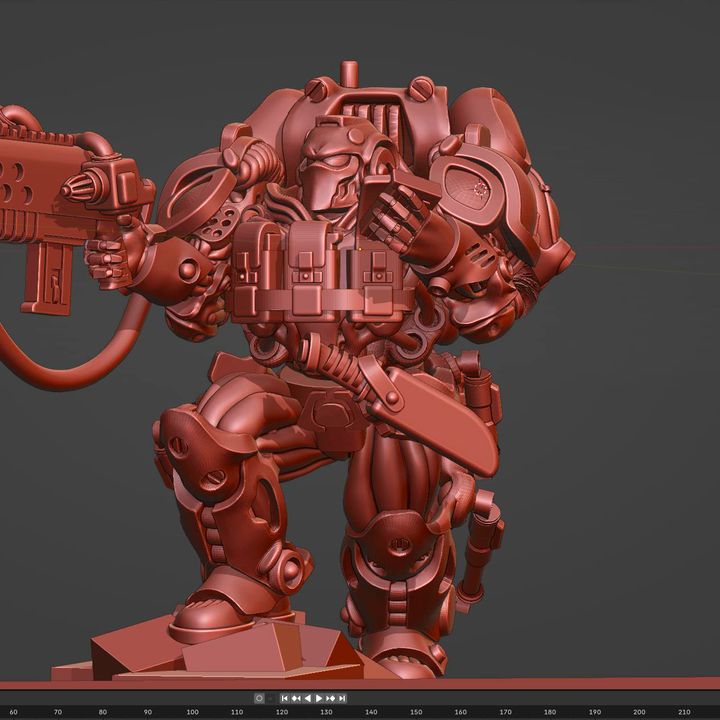 3D Printable Heavy Unit Space Aggressor RAGE by QuestWagon