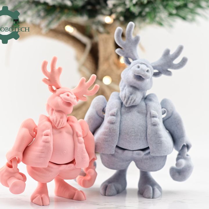 3D Printable Cobotech Articulated Moose Drinking Beer - Fun Cobotech ...