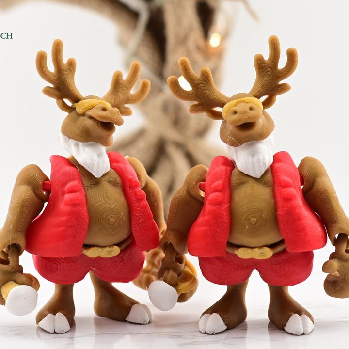 3D Printable Cobotech Articulated Moose Drinking Beer - Fun Cobotech ...
