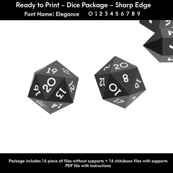 3D Printable Dice Masters – Ready to Print - 16 Piece Set ...