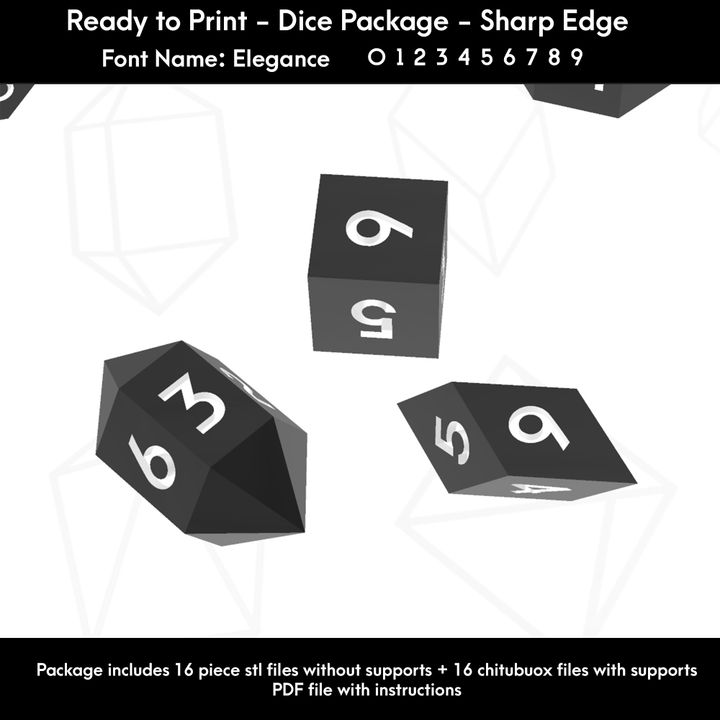 3D Printable Dice Masters – Ready to Print - 16 Piece Set ...