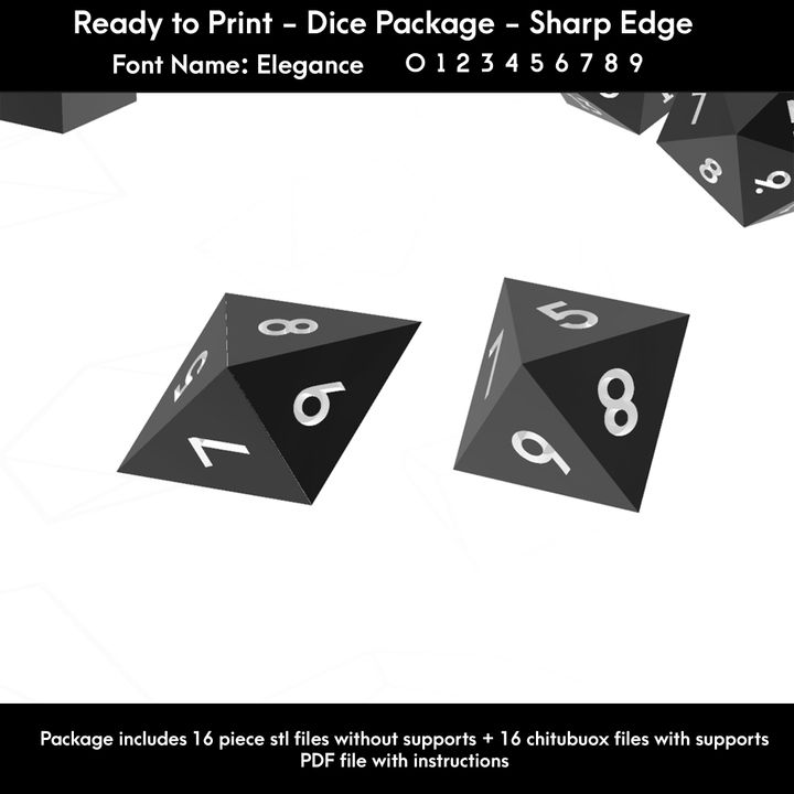 3D Printable Dice Masters – Ready to Print - 16 Piece Set ...