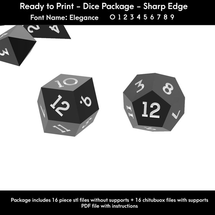 3D Printable Dice Masters – Ready to Print - 16 Piece Set ...