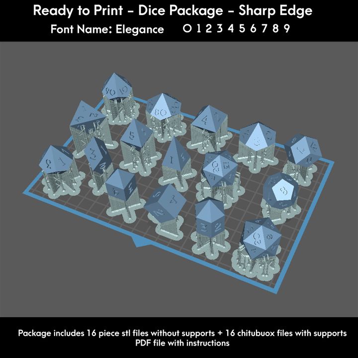 3D Printable Dice Masters – Ready to Print - 16 Piece Set ...
