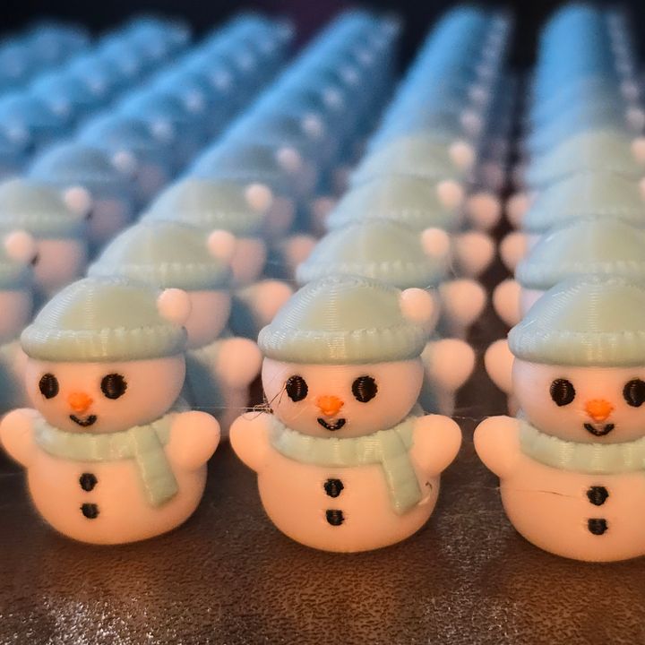 3D Printable Snowman Container, Ornament, and Mini by Fishhawk Craft3D