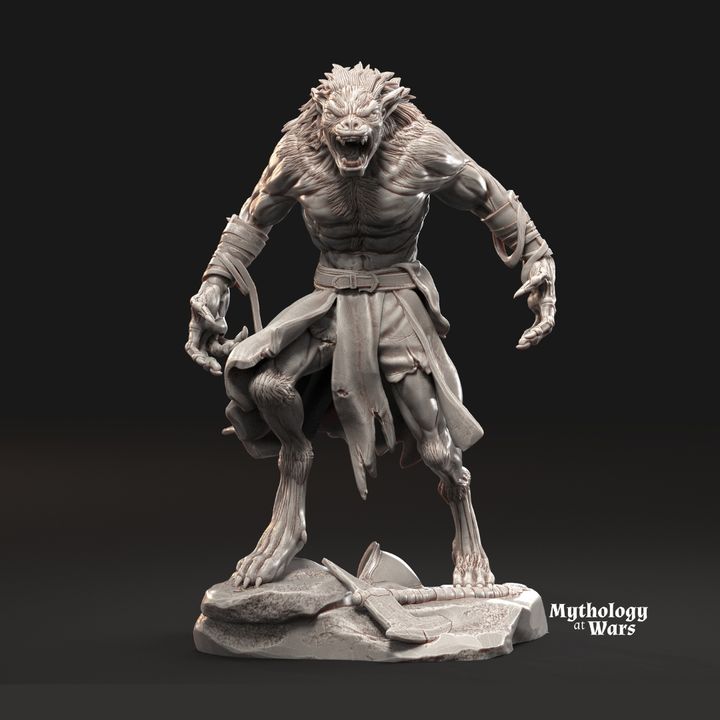 3D Printable Ragnar, Halfwolf (Human and Wolf form) | Odin | Mythology ...